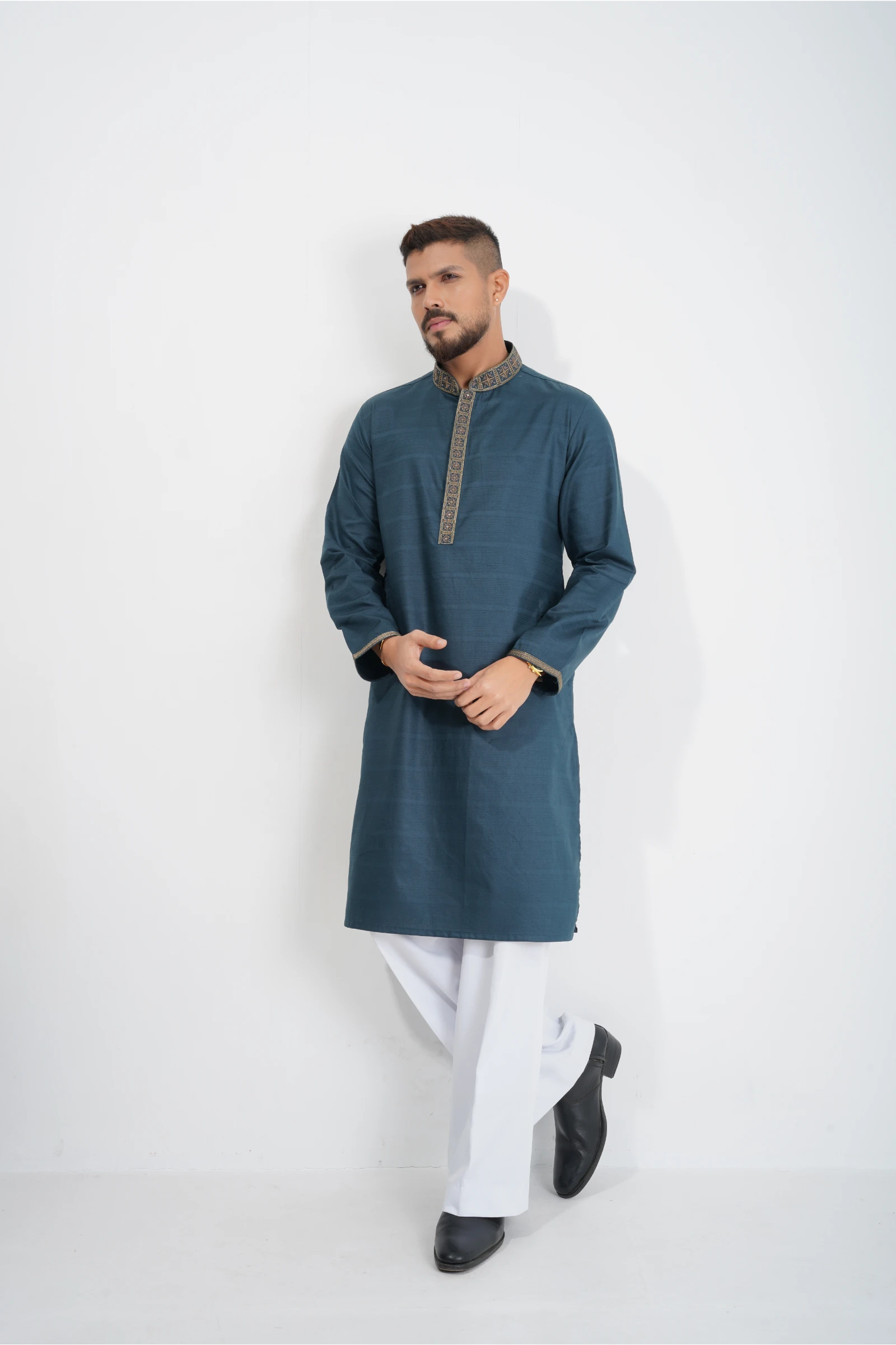 Premium Jacquard Panjabi P02260001 | AREMO Clothing